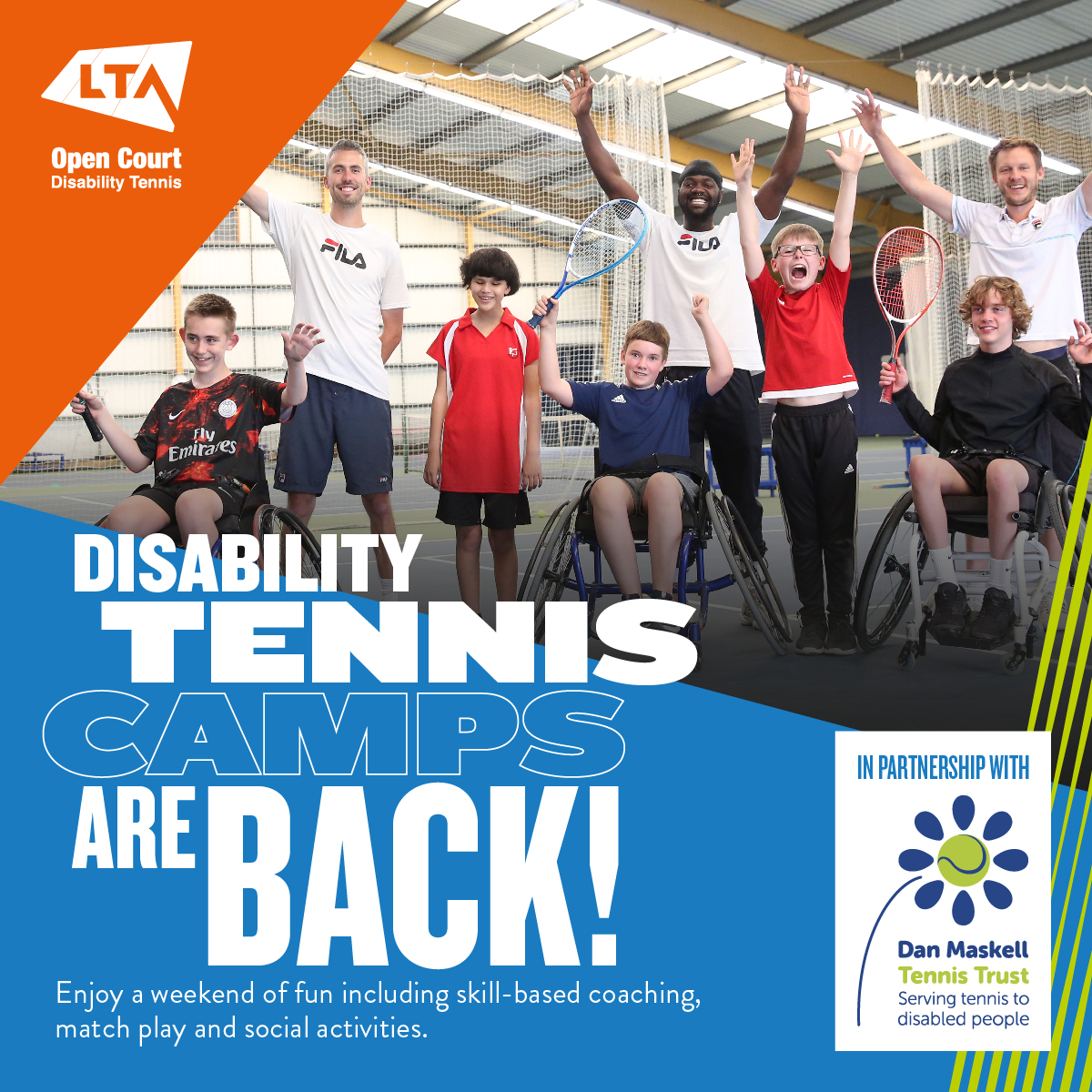 Disability Tennis Camps, in partnership with the LTA - Dan Maskell ...